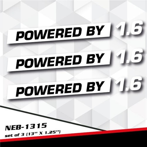 POWERED BY 1.6L Decal Sticker for Acura EL Civic Nissan Sentra mini NEB ...