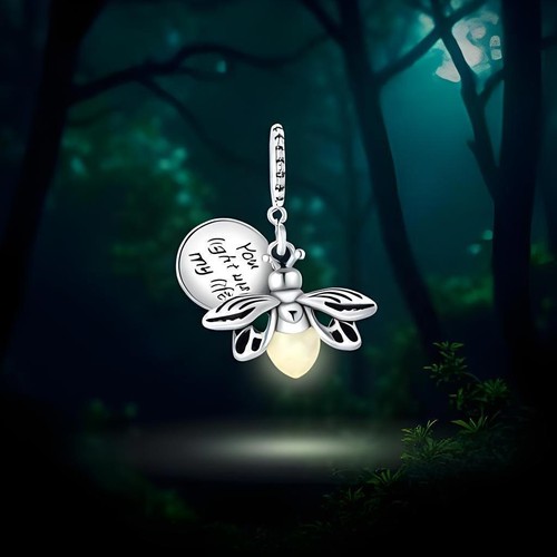 Glow-in-the-Dark Firefly Charm For Bracelet - Cute Gift, Charm | eBay