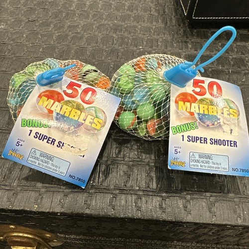 LOT of (2) 50 MARBLES + SUPER SHOOTER! TOTAL 100 MARBLES & 2 SHOOTERS, BRAND NEW | eBay