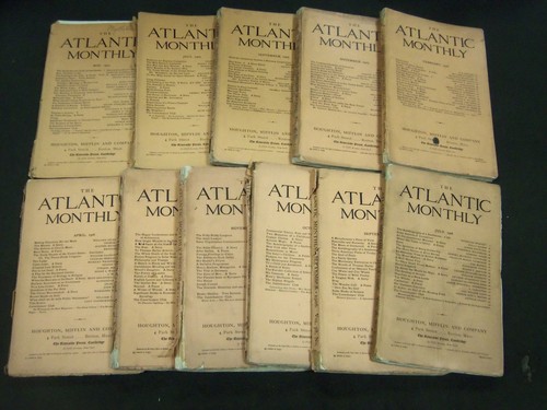 1905-1906 THE ATLANTIC MONTHLY MAGAZINE LOT 11 - STORIES & ARTICLES ...