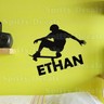 SKATER SKATEBOARD BOYS KID WALL ART BEDROOM VINYL WALL DECAL LETTERING ...