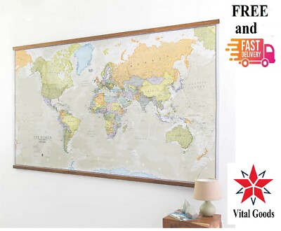 Large World Wall Map for sale | eBay UK