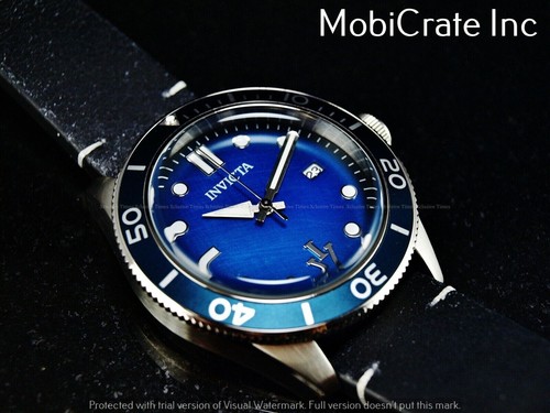 Invicta Men's 44mm Vintage Automatic Top Hat Curved Crystal Blu DL ...