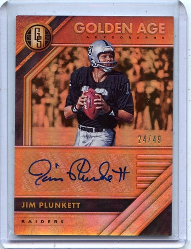 2020 PANINI GOLD STANDARD #20 JIM PLUNKETT AUTOGRAPH #24/49, OAKLAND ...