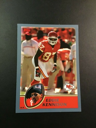 2003 Topps # 110 EDDIE KENNISON Kansas City Chiefs Sharp LOOK ! | eBay