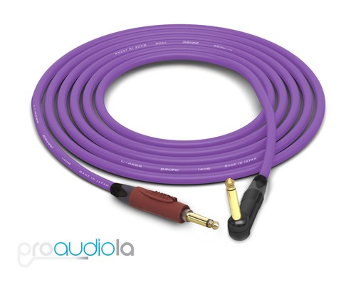 Canare Quad Instrument Cable | Silent 1/4" TS to 90° 1/4" TS | Purple ...