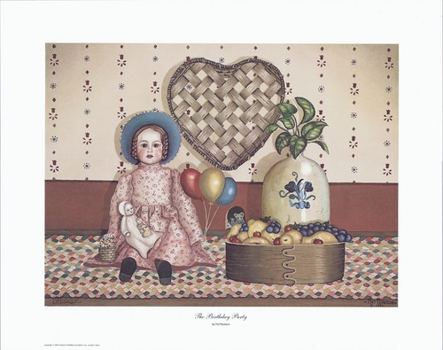 Pat Pearson Vintage Country Art The Birthday Party 20x16 in | eBay
