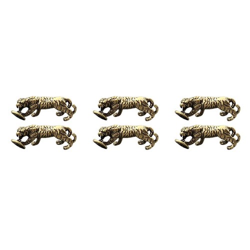 6 pcs Mini Brass Tiger Statue Brass Tiger Sculpture Decoration Car ...