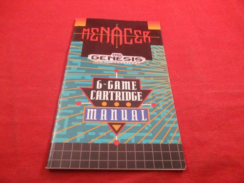 Menacer Sega Genesis Instruction Manual Booklet ONLY | eBay