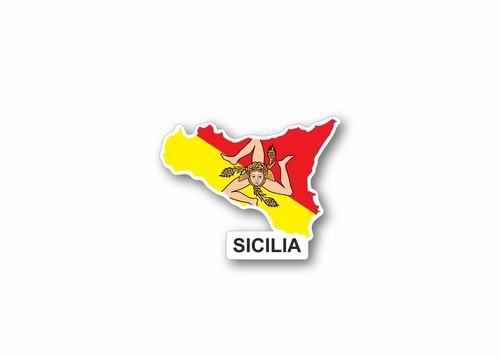 Sticker Flag Map Region Italy Province Sicily Sicilia | eBay