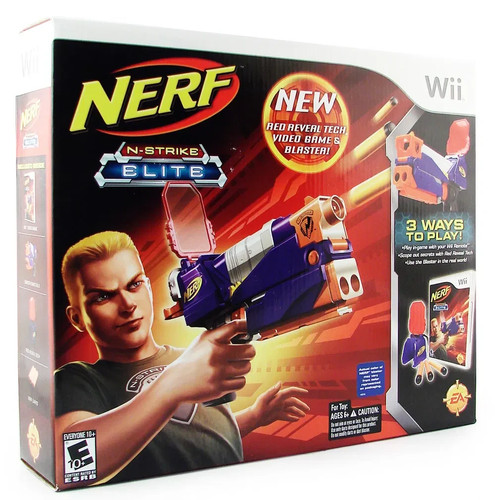 Nintendo Wii Nerf N-Strike Elite Switch Game & EX-3 Blaster Factory ...