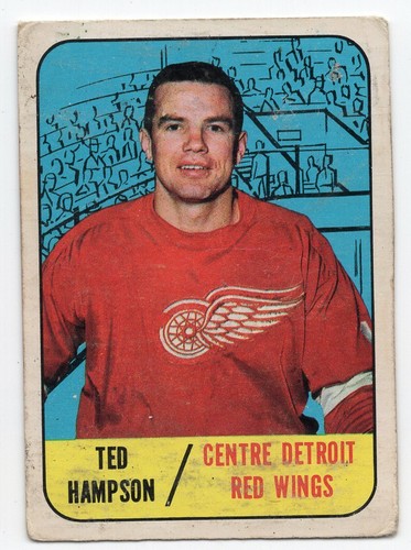 1X TED HAMPSON 1967 68 Topps #108 VG- 67 68 DETROIT RED WINGS | eBay