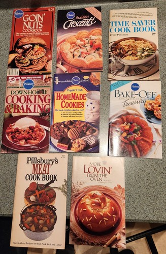 BOOK-PILLSBURY, EIGHT COOKING PAMPHLETS, MEAT-BAKE OFF-COOKIES-BAKING ...