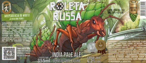 BRAZIL BOTTLE LABEL "BEER ROLETA RUSSA" FLAVOR INDIA PALE ALE | eBay