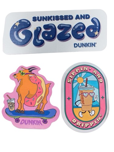 Very Rare DUNKIN STICKERS 3 Count | eBay