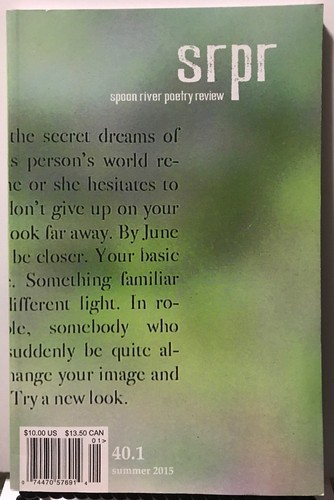 SRPR Spoon River Poetry Review Various Poets 40.1 Summer 2015 FREE ...