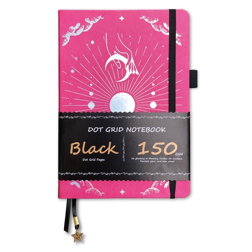 Dotted Journal - 150gsm Black Paper - 5 * 5mm DOT GRID Layout 160 Pages ...