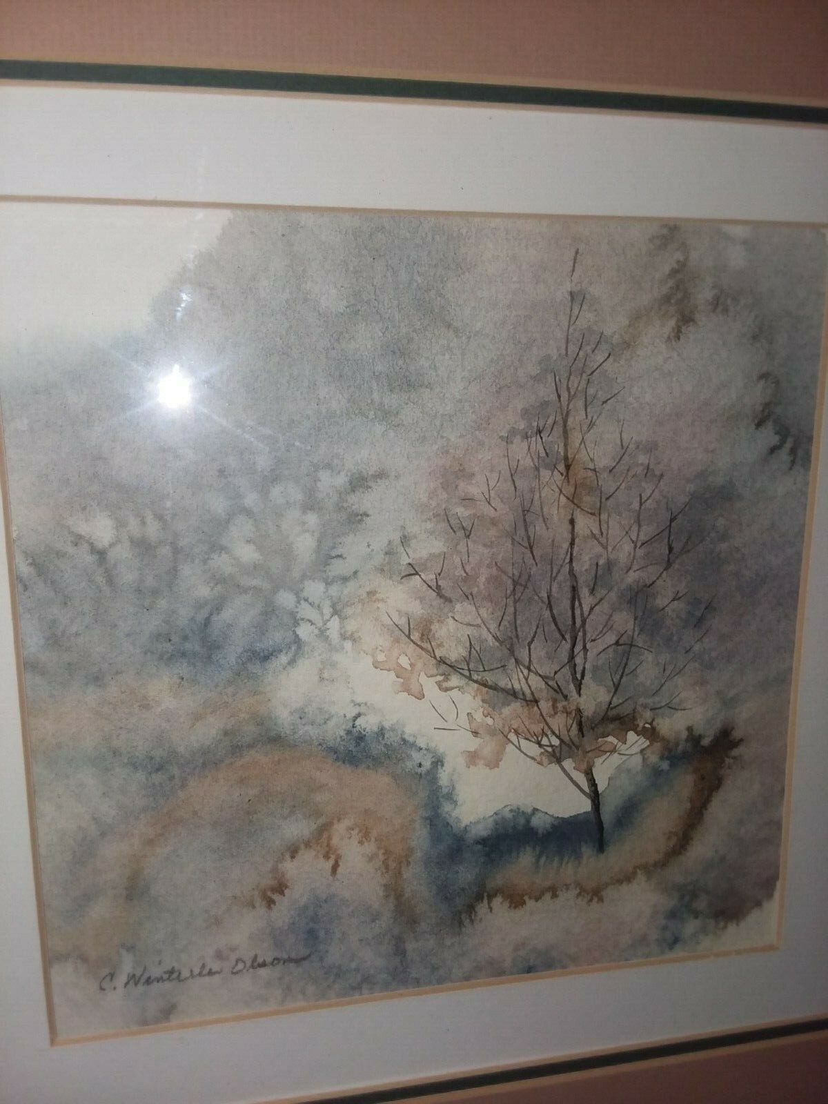 1980s C. Winterle Olson Watercolor Painting | eBay