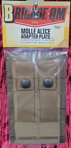 new nip nwt Brigade QM MOLLE Alice Adapter Plate Coyote Brown L277A ...
