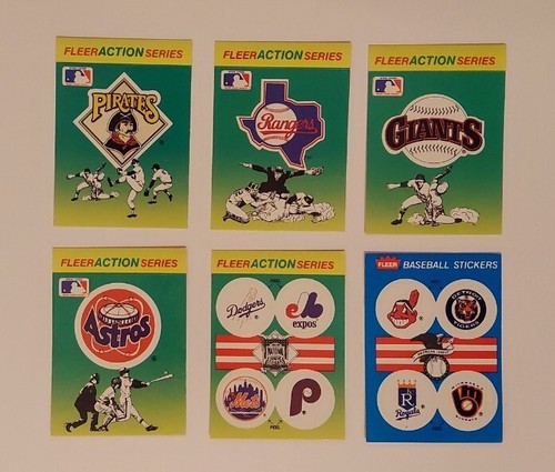 1990 FLEER ACTION SERIES BASEBALL CARDS TEAM STICKERS YOU CHOOSE MLB ...