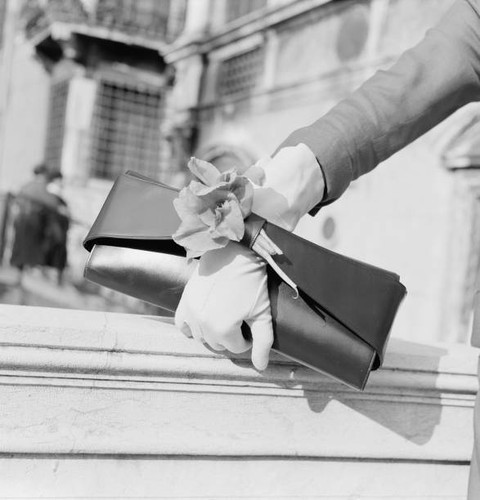 A Clutch Bag By Italian Designer Giuliana Camerino Italy 1955 Old Photo ...