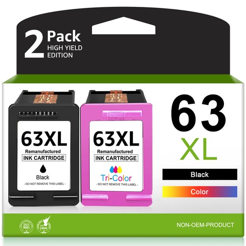 63XL Ink Cartridge Combo For HP 63 OfficeJet 3830 4650 4655 5264 ENVY ...