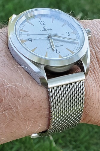 20mm Braided Stainless Mesh Band For Omega Railmaster No Time To Die ...