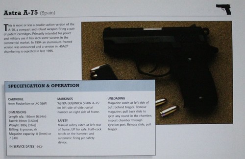 Astra Pistol Gun Picture Out of Print Details Spec Sheet Article | eBay