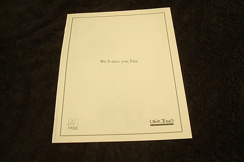 FRIZ FRELENG 1905-1995 tribute ad from Chuck Jones "We'll miss you ...