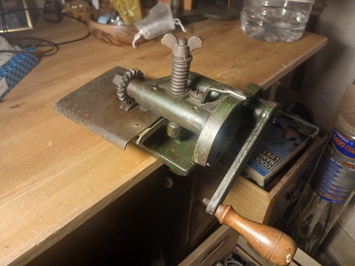 Antique pinking machine/ handcranked pinking cutter for leather, cloth ...