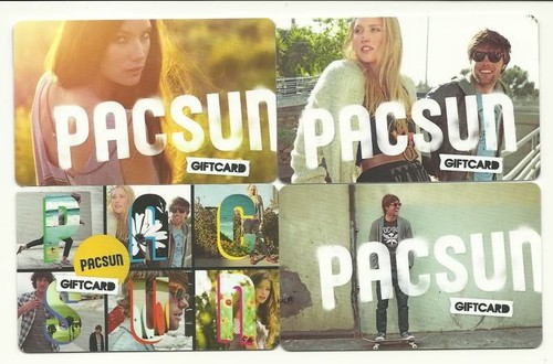 Lot of (4) Different PacSun Gift Cards Collectible No $Value Pac Sun | eBay