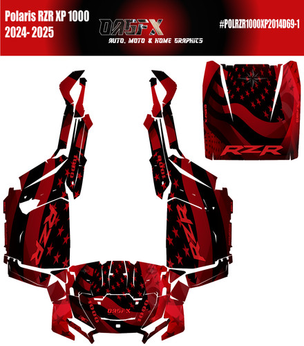 2024-2025 Polaris RZR XP 1000 Graphics Kit D69-1 USA Flag OAGFX | eBay