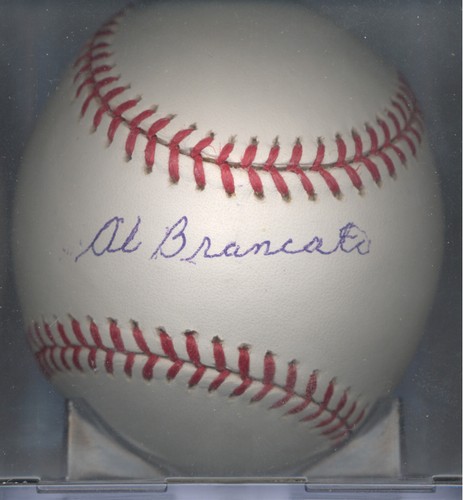 Al Brancato Philadelphia Athletics OML Autographed Signed Baseball COA ...