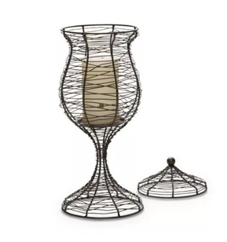 Vintage Partylite Apothecary Pillar Bronze Candle Holder 385499077817 ...