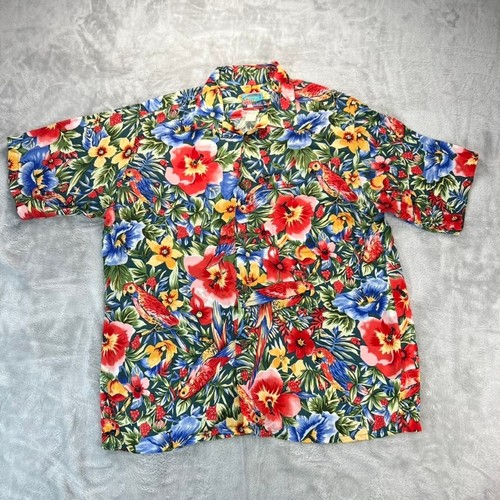 JOE KEALOHA Hawaiian Shirt Mens XL Multicolor Tropical Floral Aloha ...