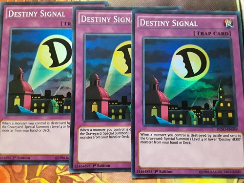 Yugioh Destiny Signal X3 Super DESO-EN059 1st Lightly Played Playset | eBay