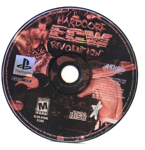 PS1 ECW Hardcore Revolution (Sony Playstation 1, 2000) Disc Only READ ...