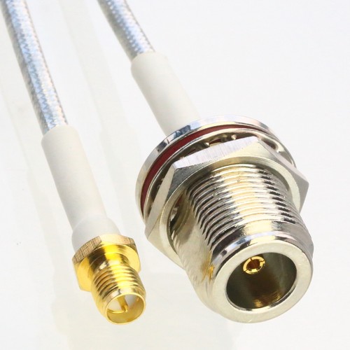 N jack bulkhead to RP-SMA female RG402 .141" RF Flexible Semi-Rigid Jumper 4~40" | eBay