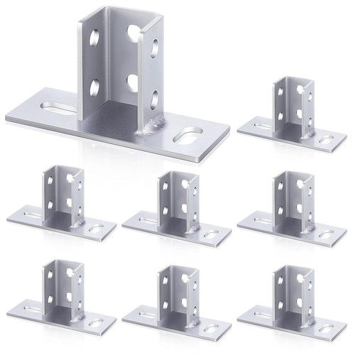 8 Pcs 2 Slotted Hole U Post Base Strut Mount for 1-5/8 Square Single ...