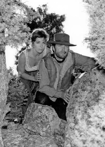 A Fistful Of Dollars Marianne Koch Clint Eastwood Hide By Rock 4x6 ...
