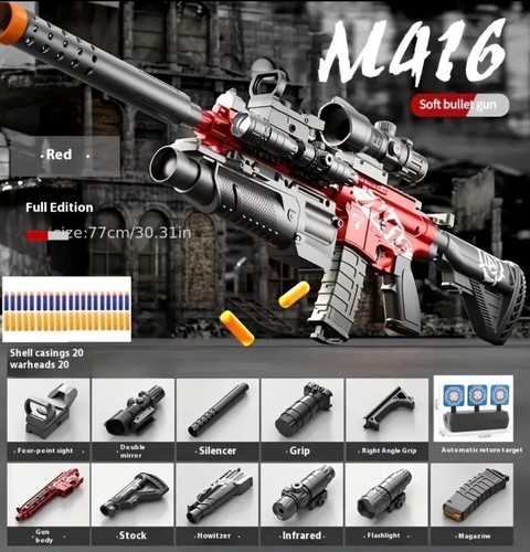 M416 Shell Ejection Soft Bullet Toy Gun/ Sniper Outdoor Sports Fun ...