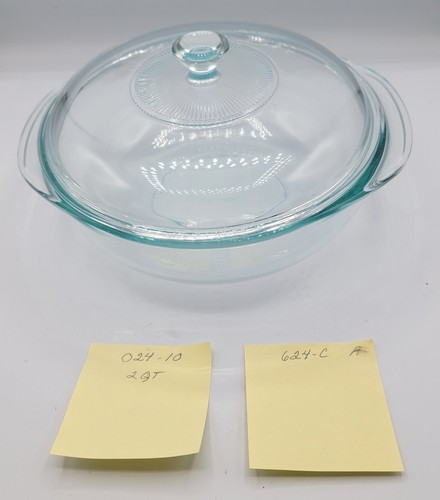 Pyrex 024 - 2 Qt Clear Glass Casserole With Lid. EC. | eBay