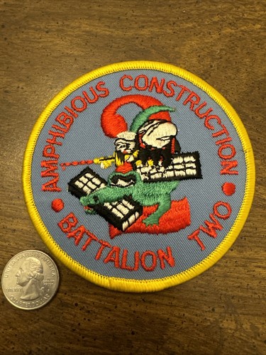 1990s US Navy Unit Patch Amphibious Construction Battalion Two Seabee ...