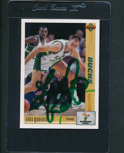 1991/92 Upper Deck #293 Fred Roberts Bucks Signed Auto *A5456 | eBay