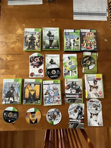 Large Lot Of 9 Video Games Xbox 360 COD Madden Kinect | eBay