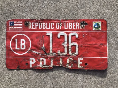 REPUBLIC OF LIBERIA - WEST AFRICA - POLICE - LICENSE PLATE | eBay
