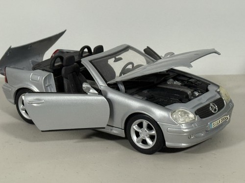 Rare Vintage 1996 Maisto SilveMercedes Benz SLK 230 1:18 Scale Diecast ...