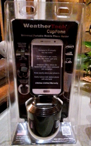 CupFone WeatherTech Universal Adjustable Cup Phone Holder Car Mount ...
