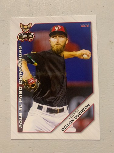 Dillon Overton Card 2019 El Paso Chihuahuas Team Card | eBay