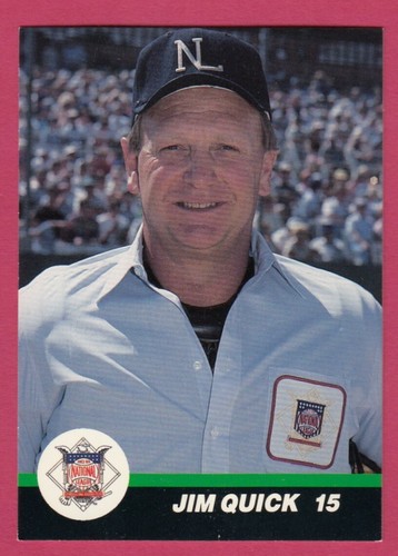 1989 Baseball Umpire card # 24 Jim Quick National League | eBay